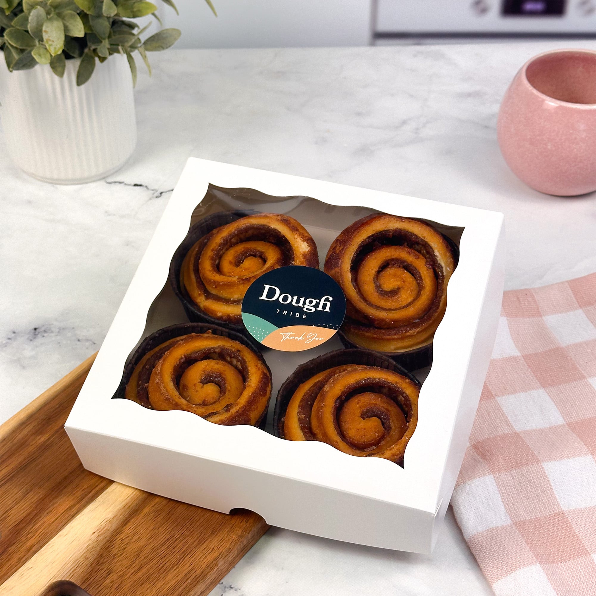 Cinnamon Bun Share Box | 4 Pack | Original – Dough Tribe